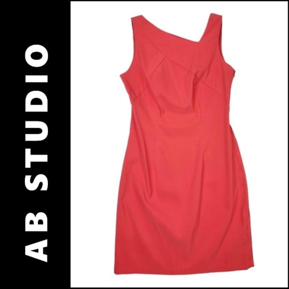 AB Studio | Dresses | Ab Studio Red Dress Size 8 Women Sheath ...